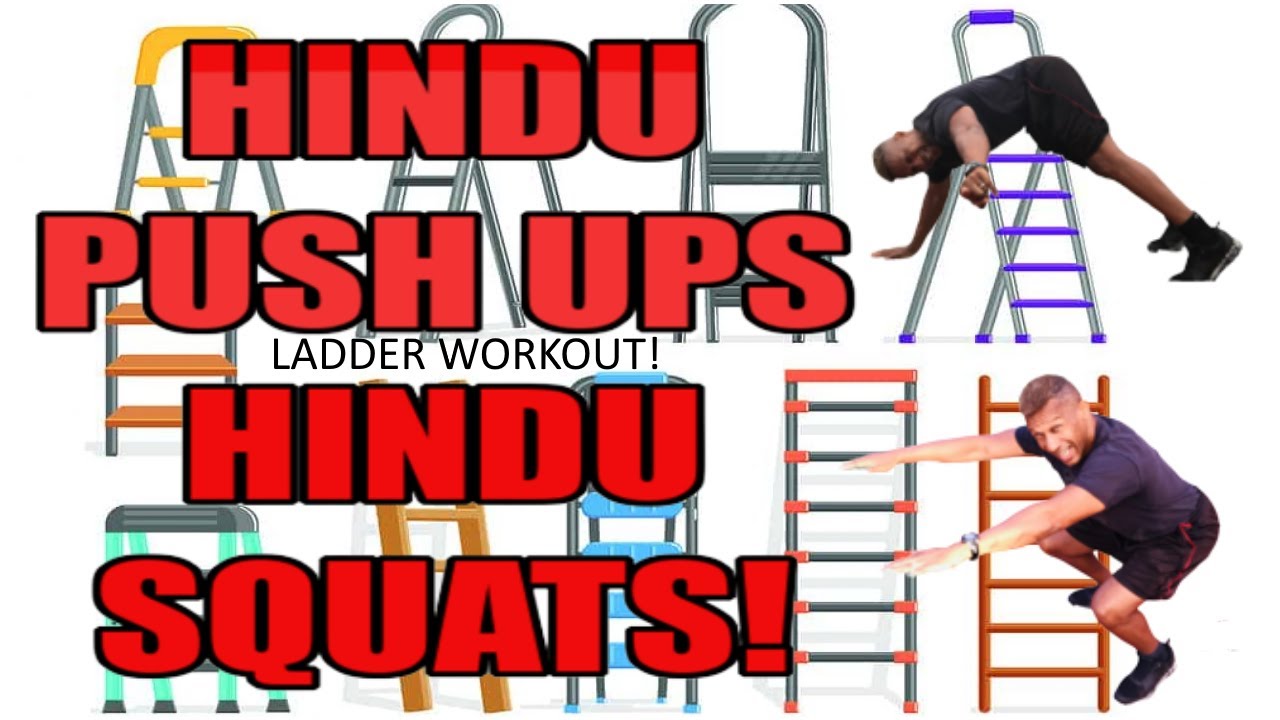 5 MIN Hindu Push Ups Hindu Squats Fat Burning Workout - Ladder Style ...