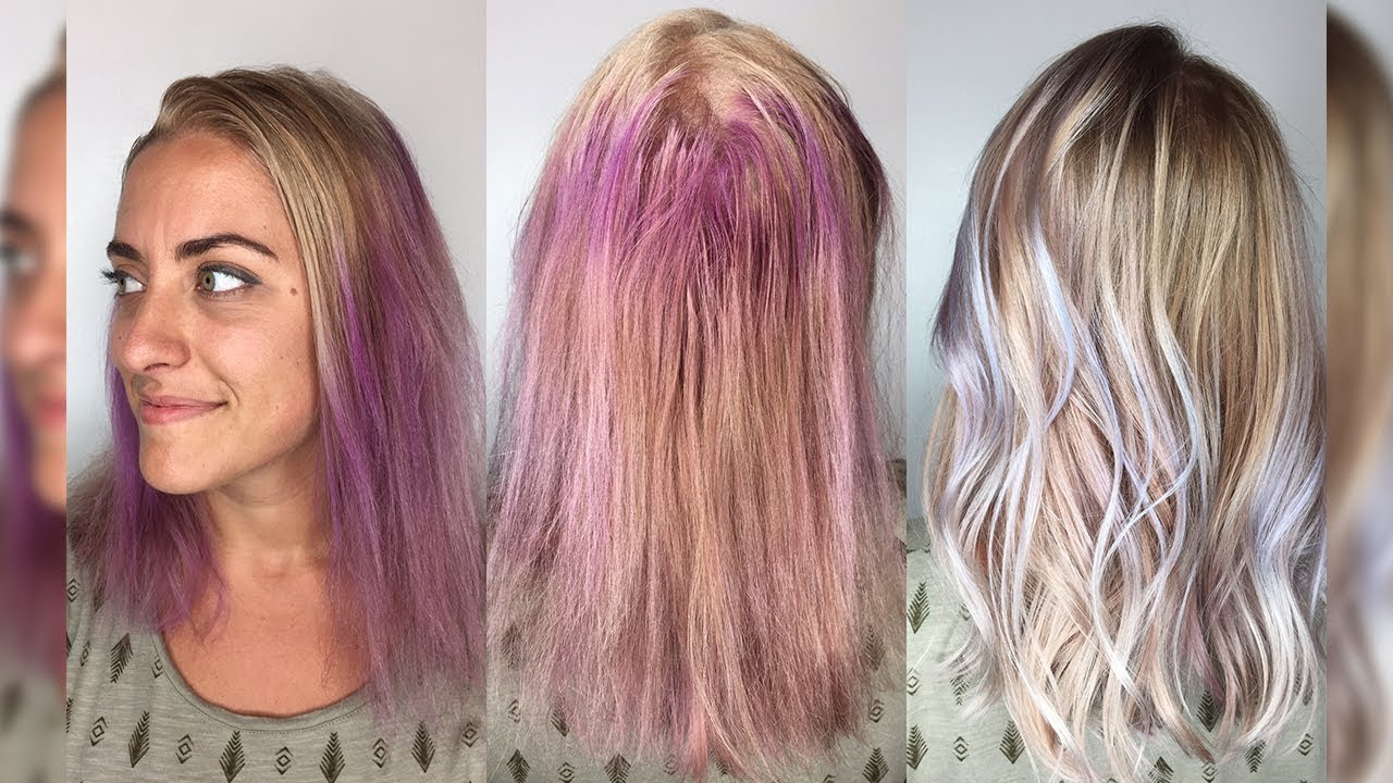 Hair Disaster! Bleach Out Fail! Purple Lavender Pastel Hair. - YouTube