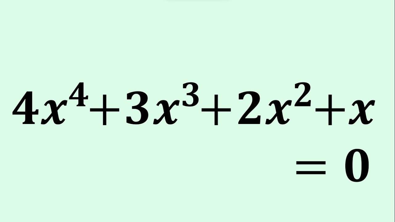 Solving A Quartic Equation Challenge | Can You Crack It? - YouTube
