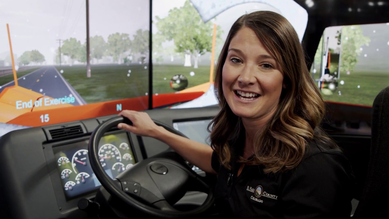 El Paso County Public Works Snow Plow Simulator - YouTube