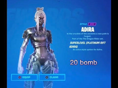 Fortnite platinum rift Adira skin gameplay - YouTube