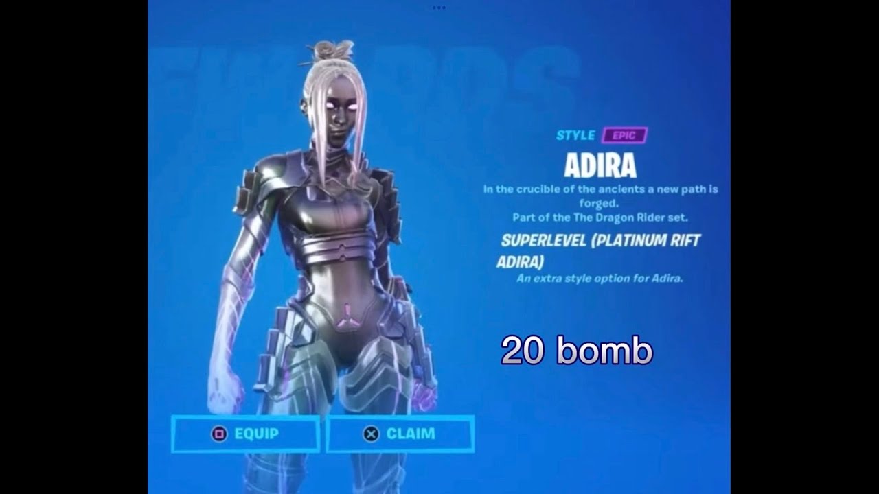 Fortnite platinum rift Adira skin gameplay - YouTube