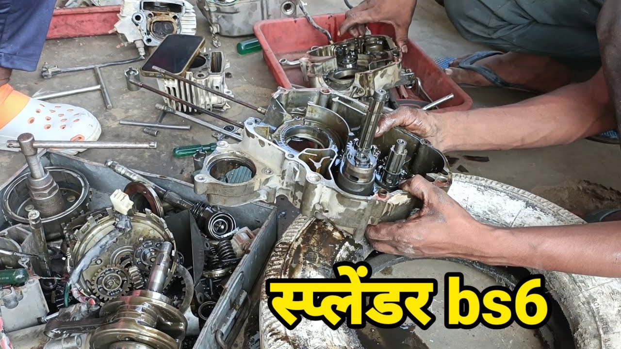 फुल इंजन हीरो स्प्लेंडर बीएस 6 _ Hero Splendor bs6 full engine Open and ...