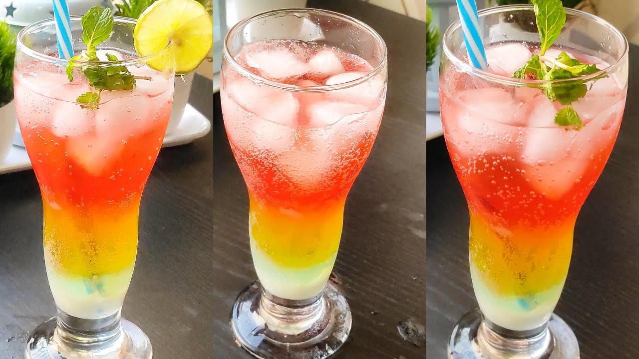 Rainbow🌈 Mocktail Drinks | Refreshment Drinks| Easy quick layered ...