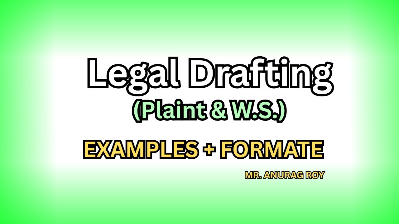 Legal Drafting and Pleadings || Plaint and Written statement #legaldrafting #civilcourts # ...