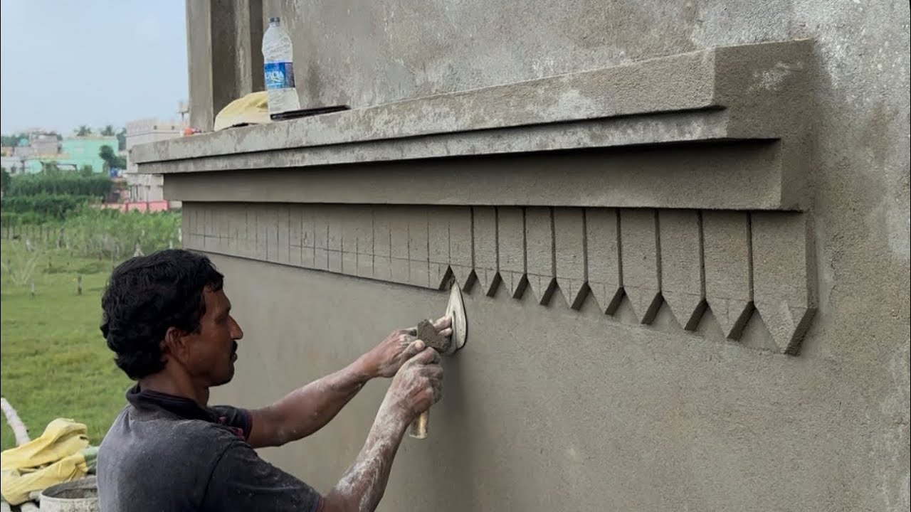 Amazing Parapet Wall Plastering Design for Village House 🏠 - YouTube