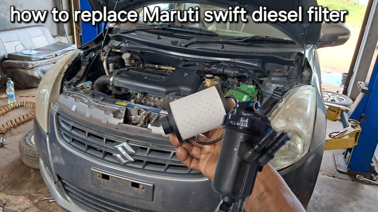 how to replace Maruti swift fuel filter (diesel filter) - YouTube