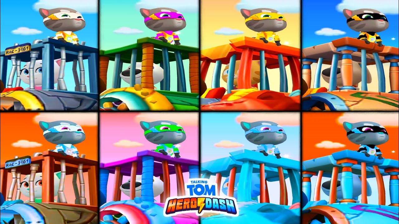 TALKING TOM HERO DASH + SUPER HERO TOM NORMAL AND COLOUR GRADING ...