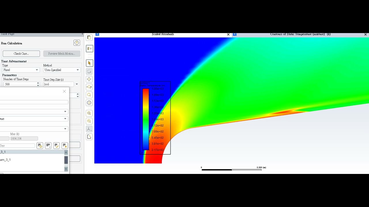 Ansys Fluent mixture model under Mach 6 flow (1) - YouTube