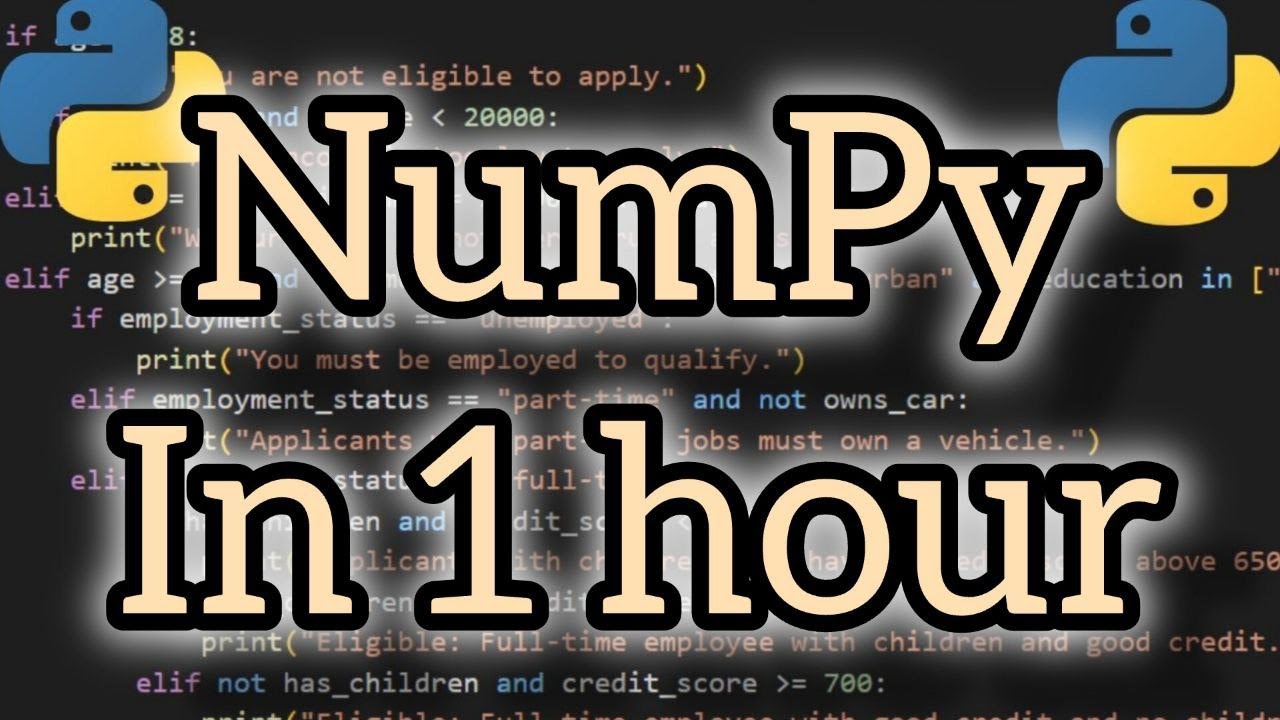 Mastering NumPy in Python in 1 Hour FAST - YouTube