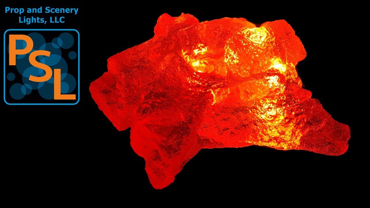 Glowing ember cast resin prop with flame effects LED light kit - YouTube