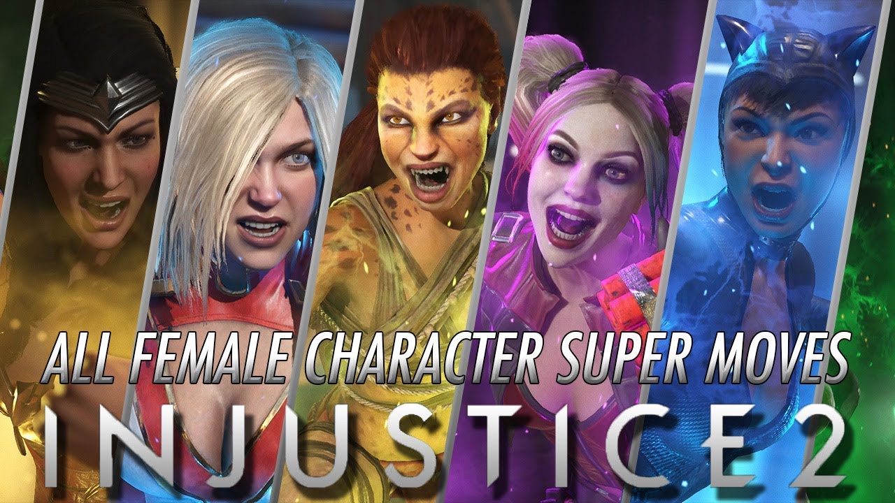 Injustice 2 - All Female Character Super Moves - YouTube