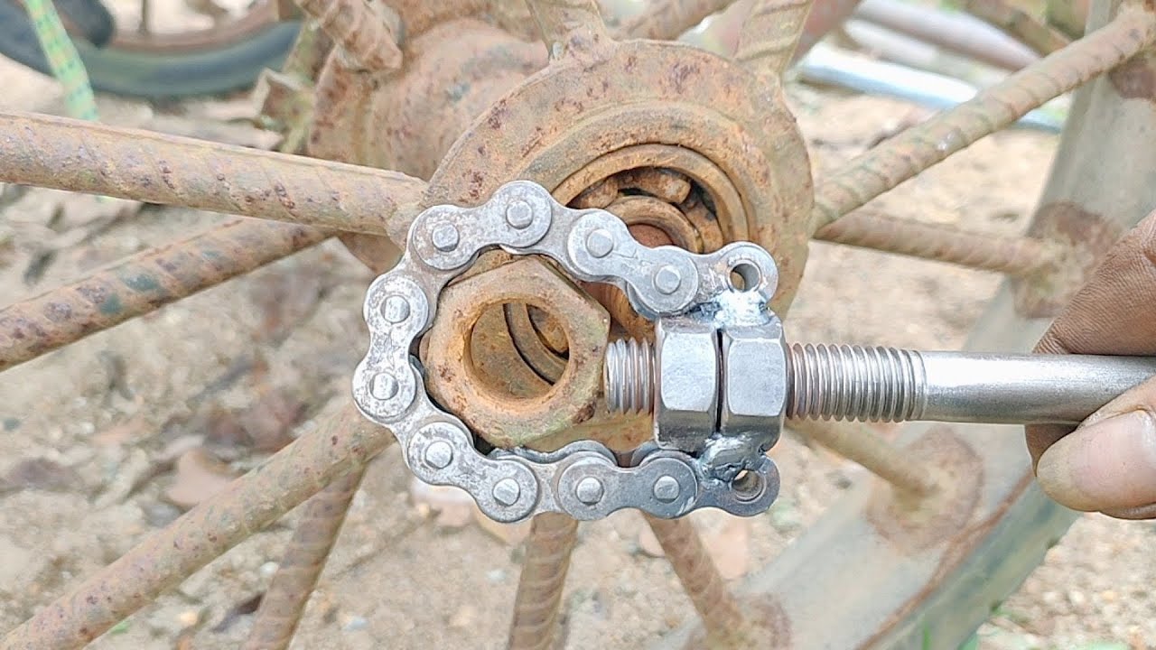 Homemade multi-purpose wrench to open large and small screws, water ...