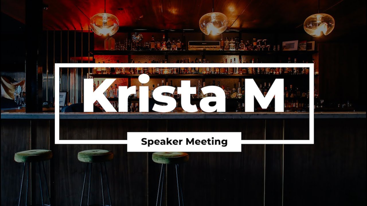 Krista M Speaker Meeting - YouTube