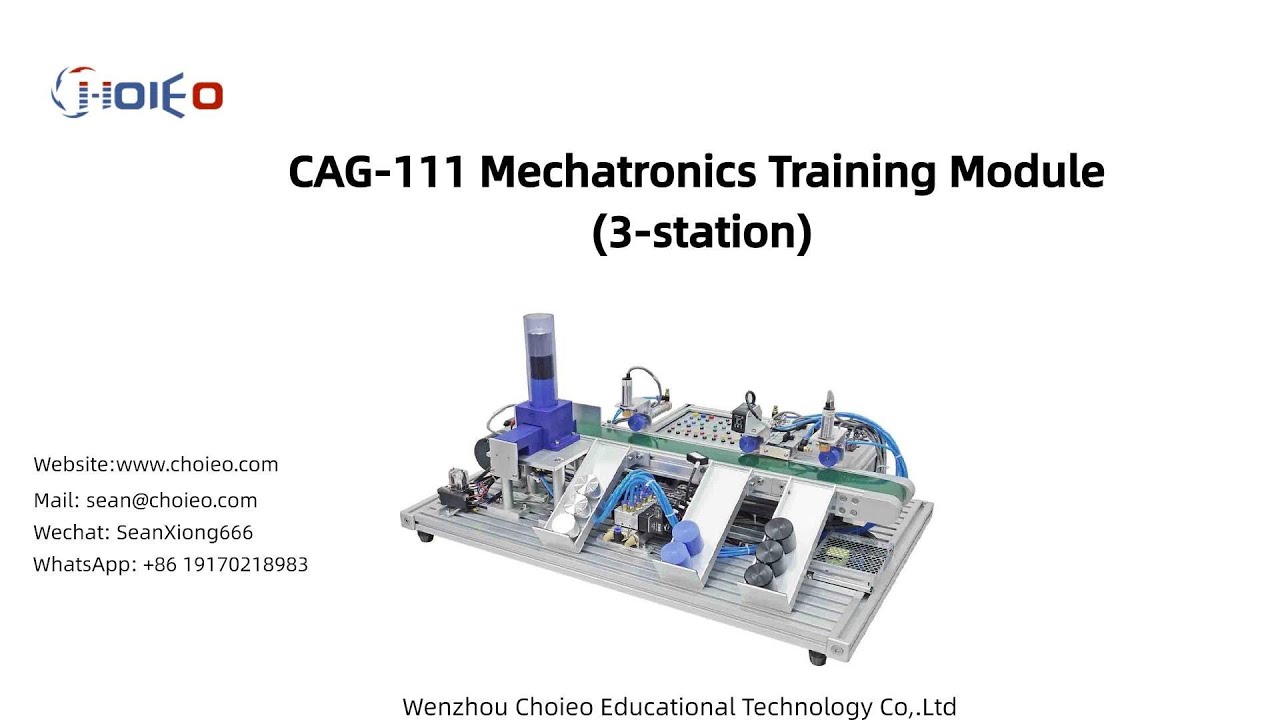 CAG-111 Mechatronics Training Module (3-station) - YouTube