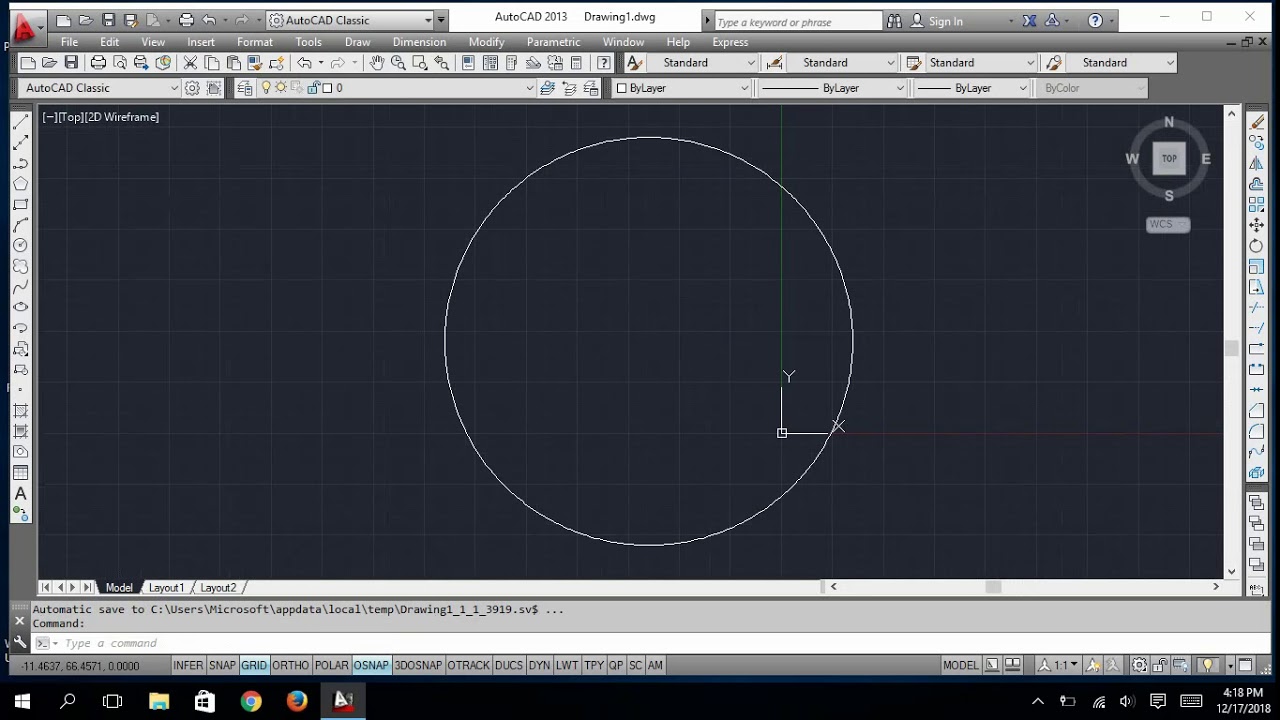 Autocad 3 (arc, circle ,revison cloud) - YouTube