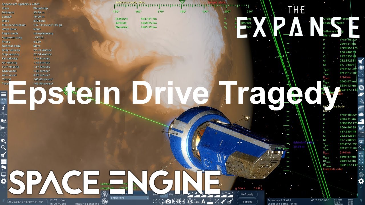 Epstein's Yacht flying .25 Light Year from Mars. The Expanse. Space ...