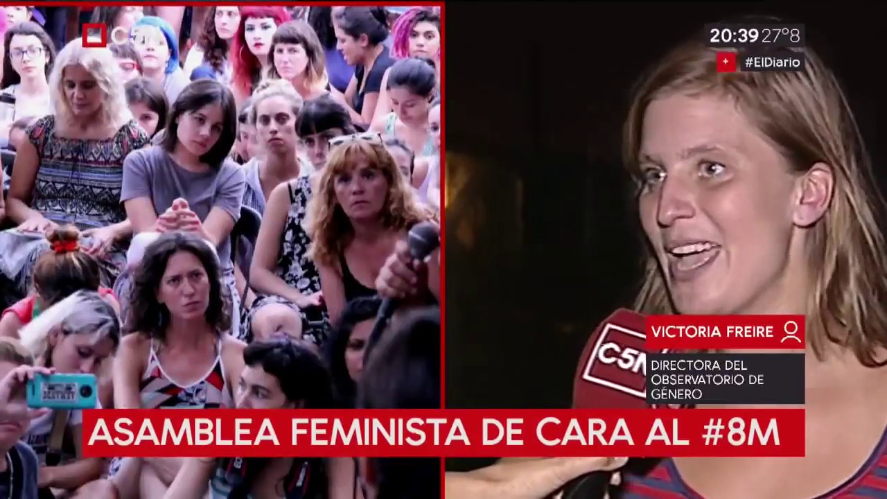 Asamblea de cara al 8M - Victoria Freire en C5N - YouTube