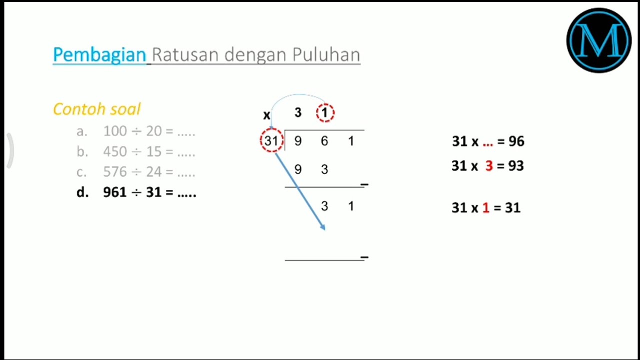 Perkalian dan Pembagian Ratusan dengan Puluhan (materi ajar di masa new ...