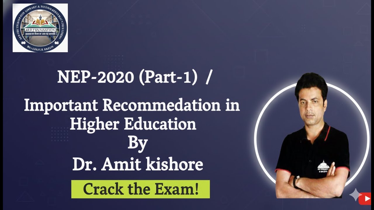 NEP-2020 By Dr. Amit Kishore - YouTube