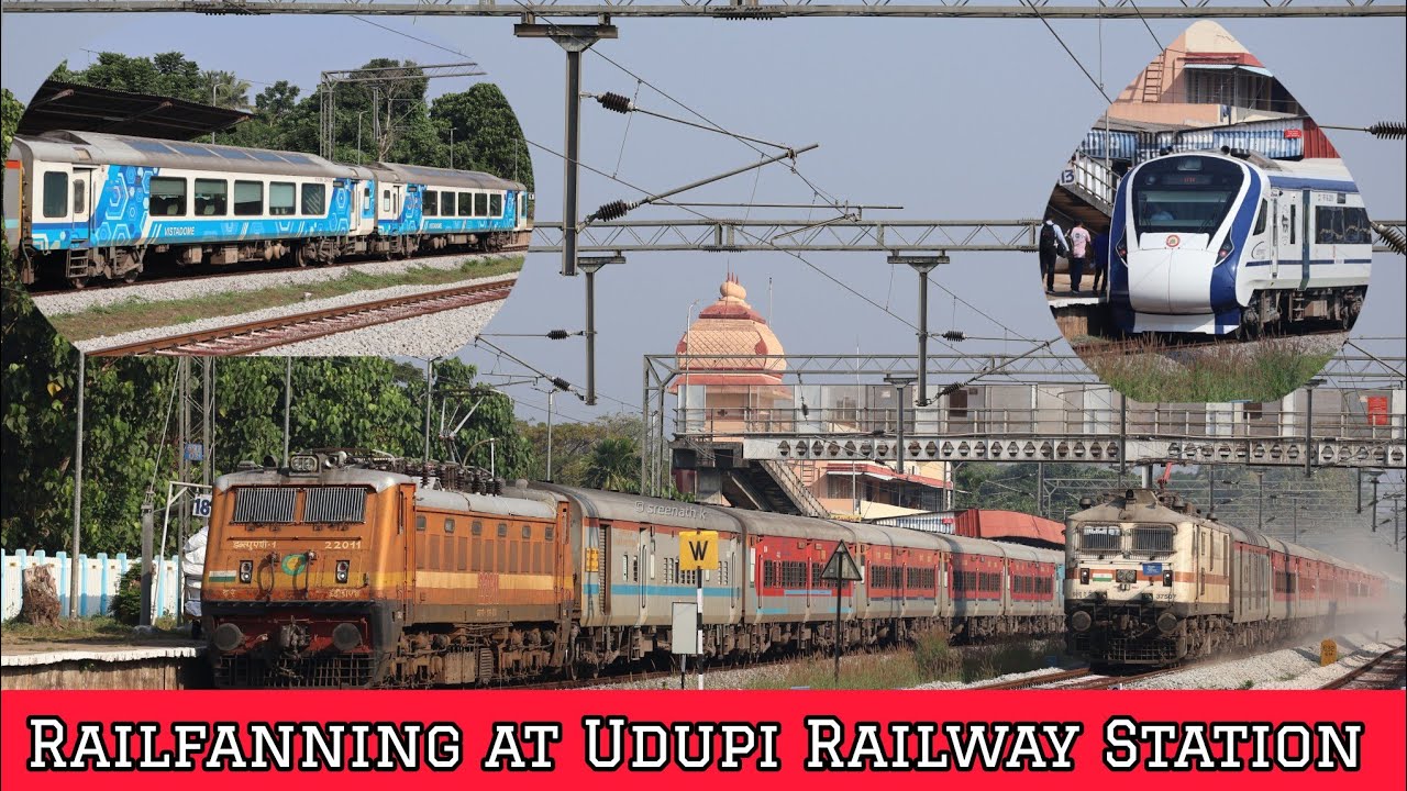 Train spotting | Udupi station | Karnataka | Konkan railway | Humsafar ...