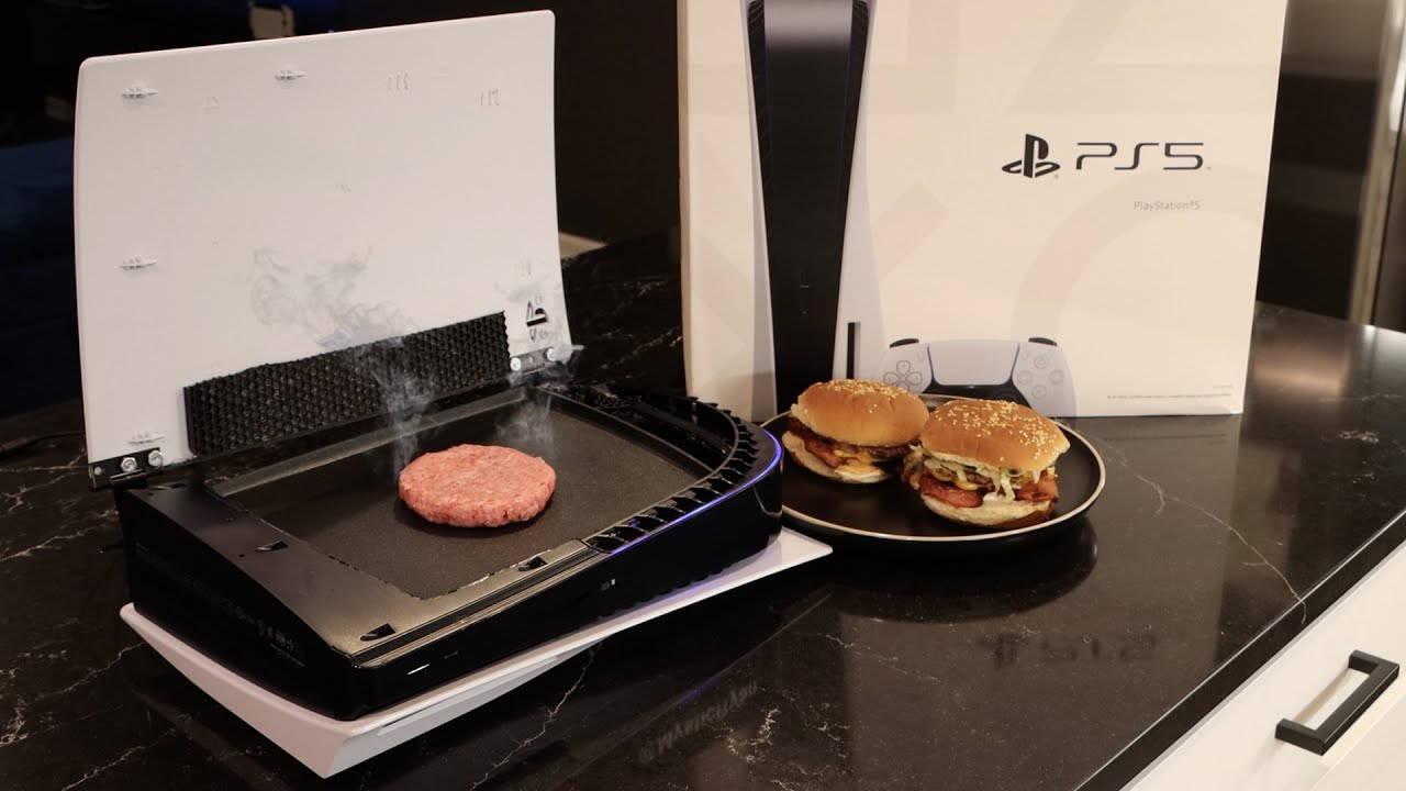 How to cook burgers on a PlayStation 5 - YouTube