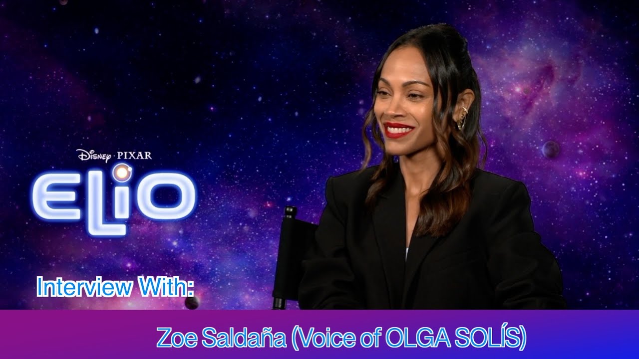"Elio" interview with Zoe Saldaña (Voice of OLGA SOLÍS) - YouTube