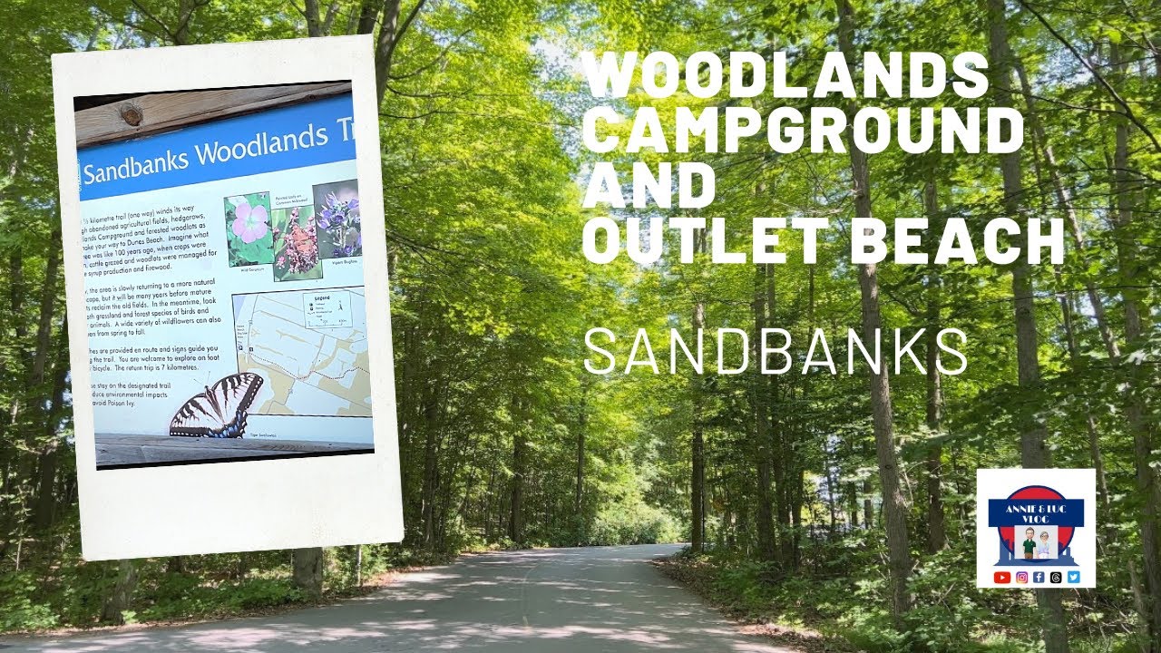 Sandbanks Woodlands campground and Outlet Beach, 4K - YouTube