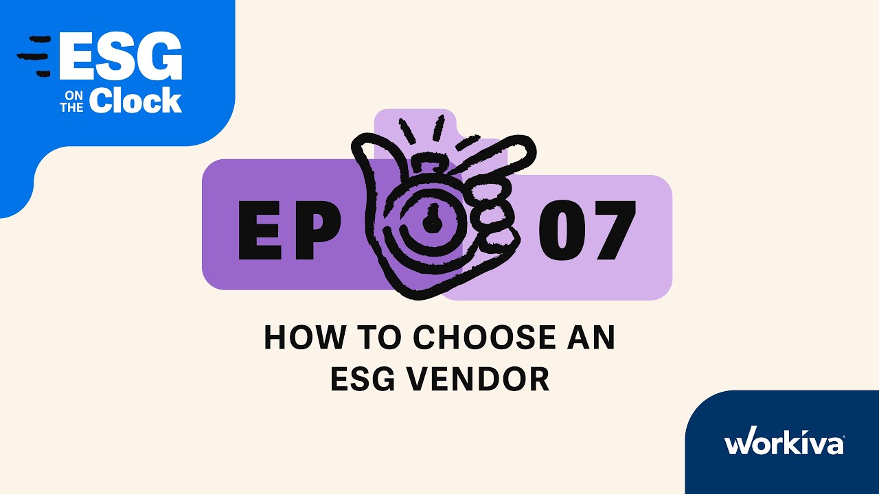 ESG on the Clock: How to Choose an ESG Vendor? - YouTube