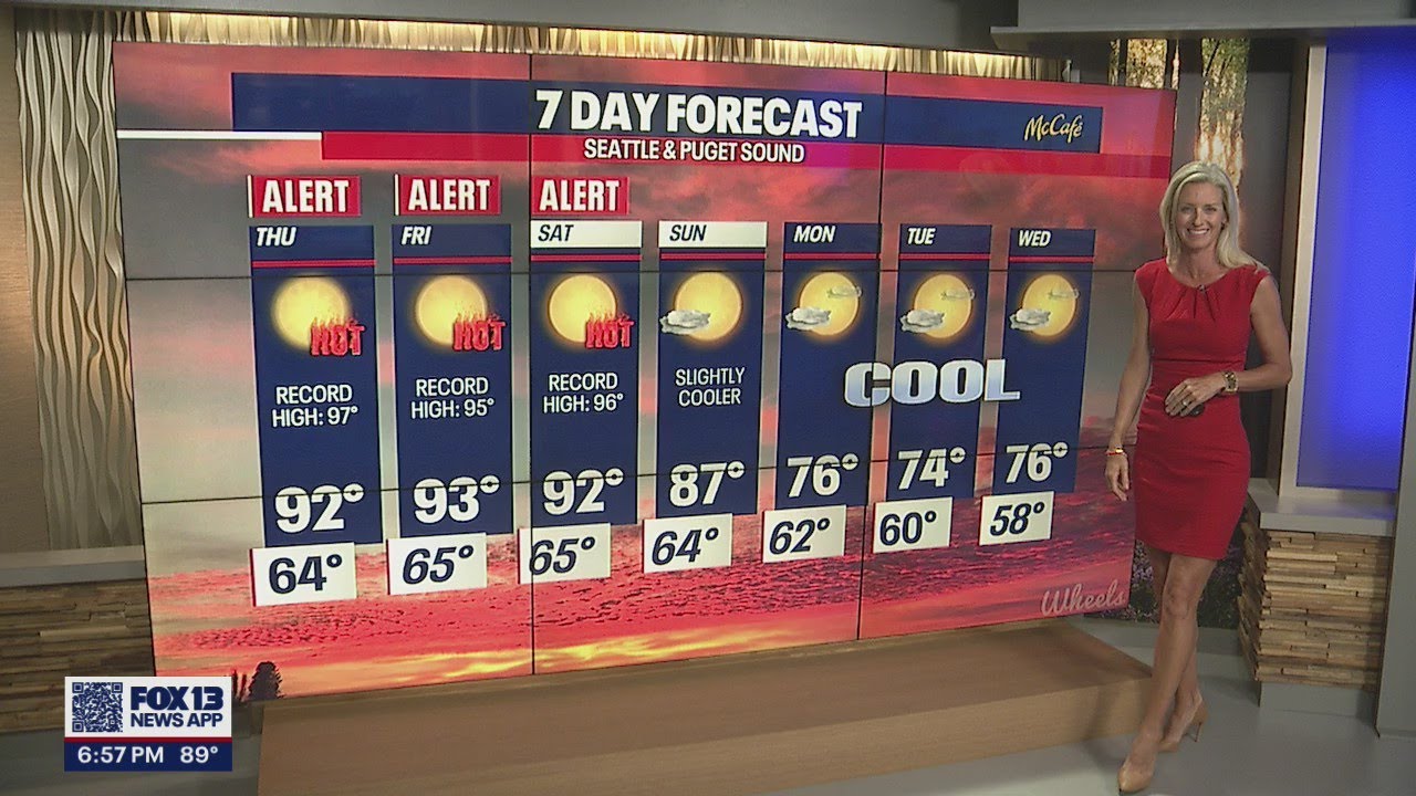 Temps remain in the 90s until Saturday | FOX 13 Seattle - YouTube