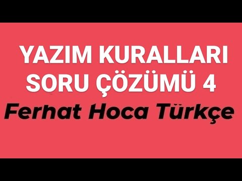 Yazım Kuralları Soru Çözümü 4 ( Detaylarla ) #tyt #yazımkuralları #türkçe #dilbilgisi