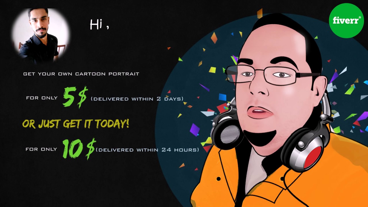 Cartoon Portraits\Caricatures| Gig Video| Fiverr - YouTube