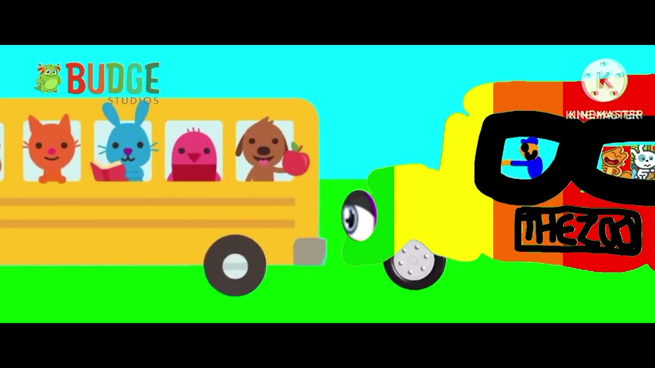 The wheels on the rainbow bus kinemaster logo. - YouTube