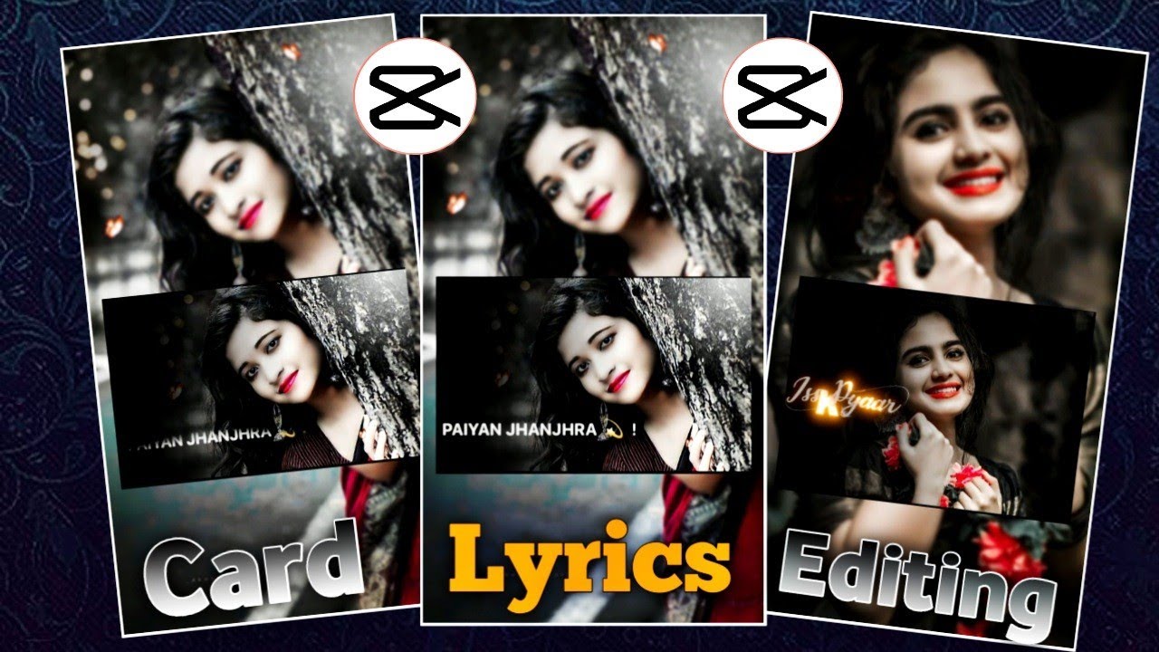 new trend card lyrics video editing tutorial in capcut || capcut card ...