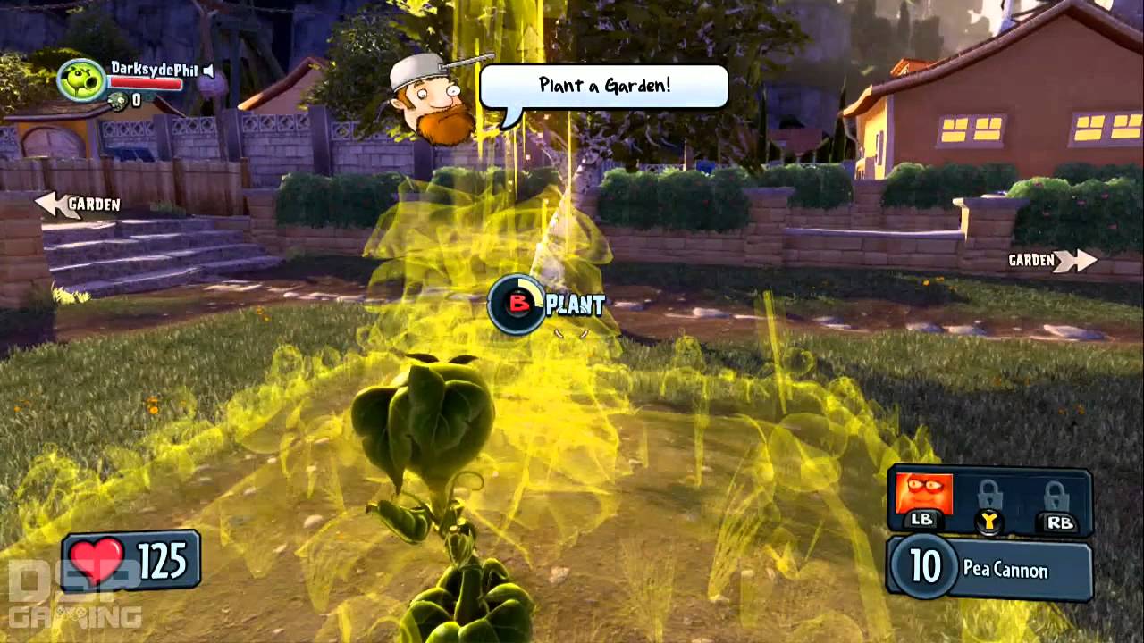 Plants vs. Zombies: Garden Warfare (Xbox One) Garden Ops solo gameplay ...