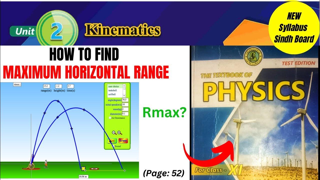 Chapter 2 Topic 32 | Find Maximum Horizontal range Rmax AQ Academy VERY EASY - YouTube