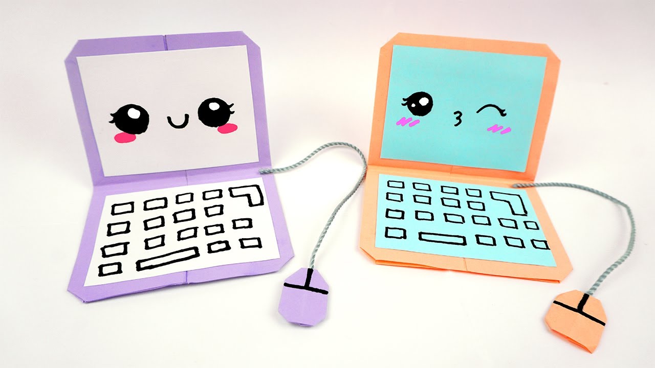 Basteln mit papier: Laptop aus papier basteln | DIY Bastelideen - YouTube