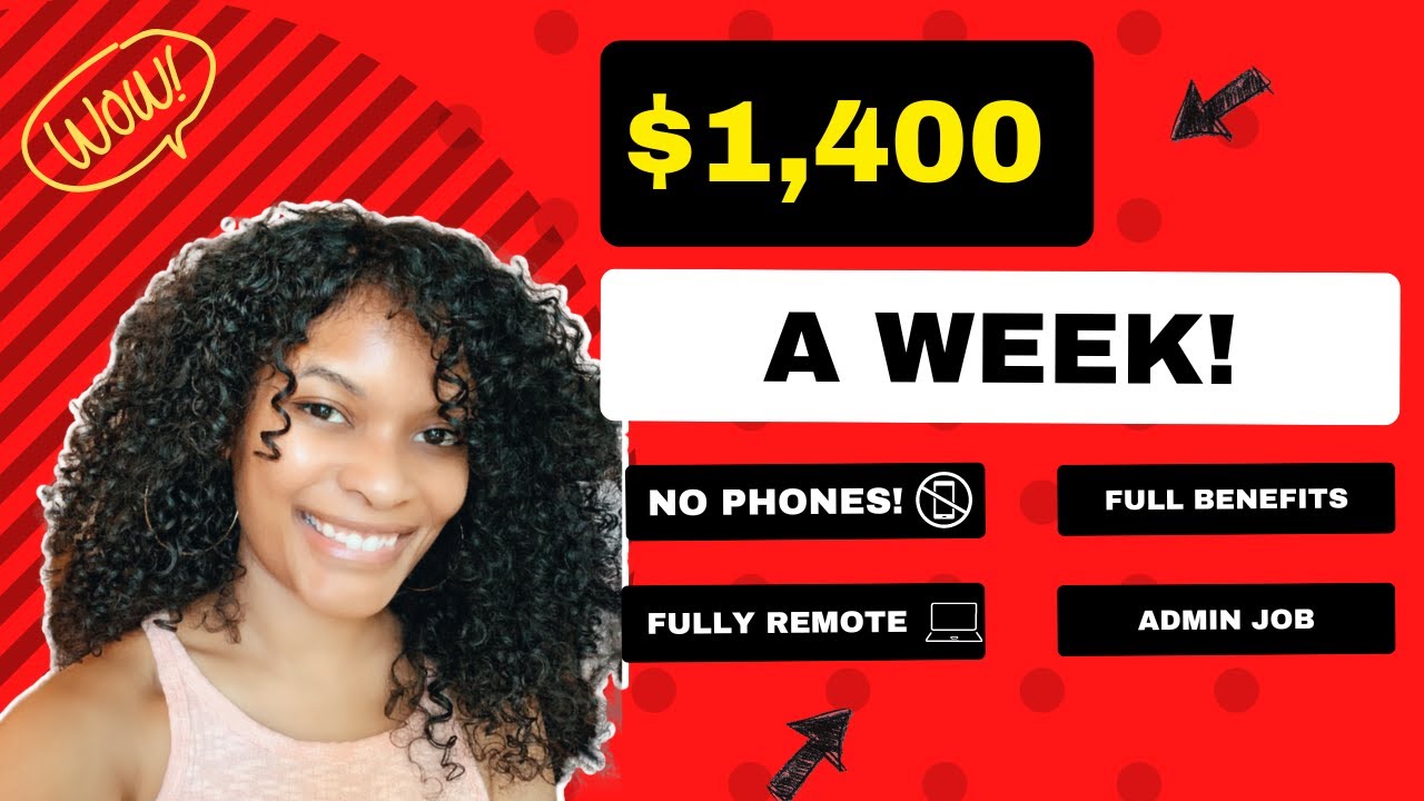 WORK AT HOME ONLINE JOB 2022 $1400/WEEK| NO PHONES DATA ENTRY/ADMIN ...