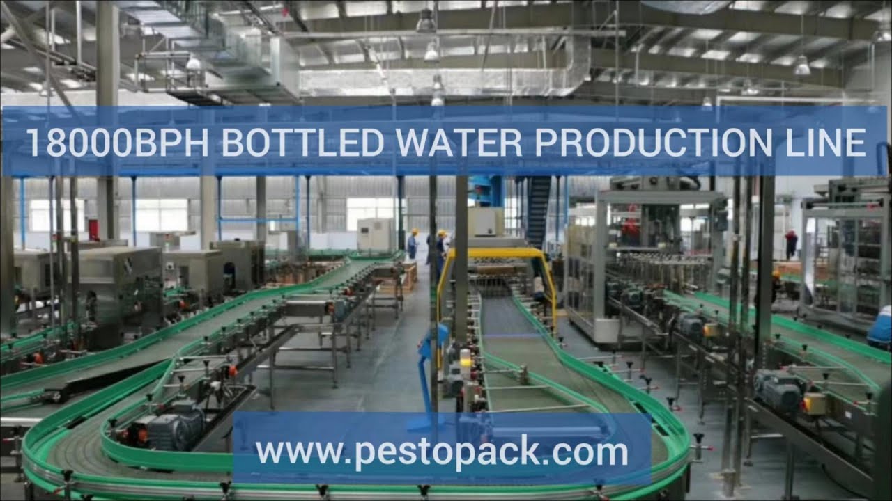 Table Water Production Line 18000BPH Bottled Water Bottling Line Pure ...