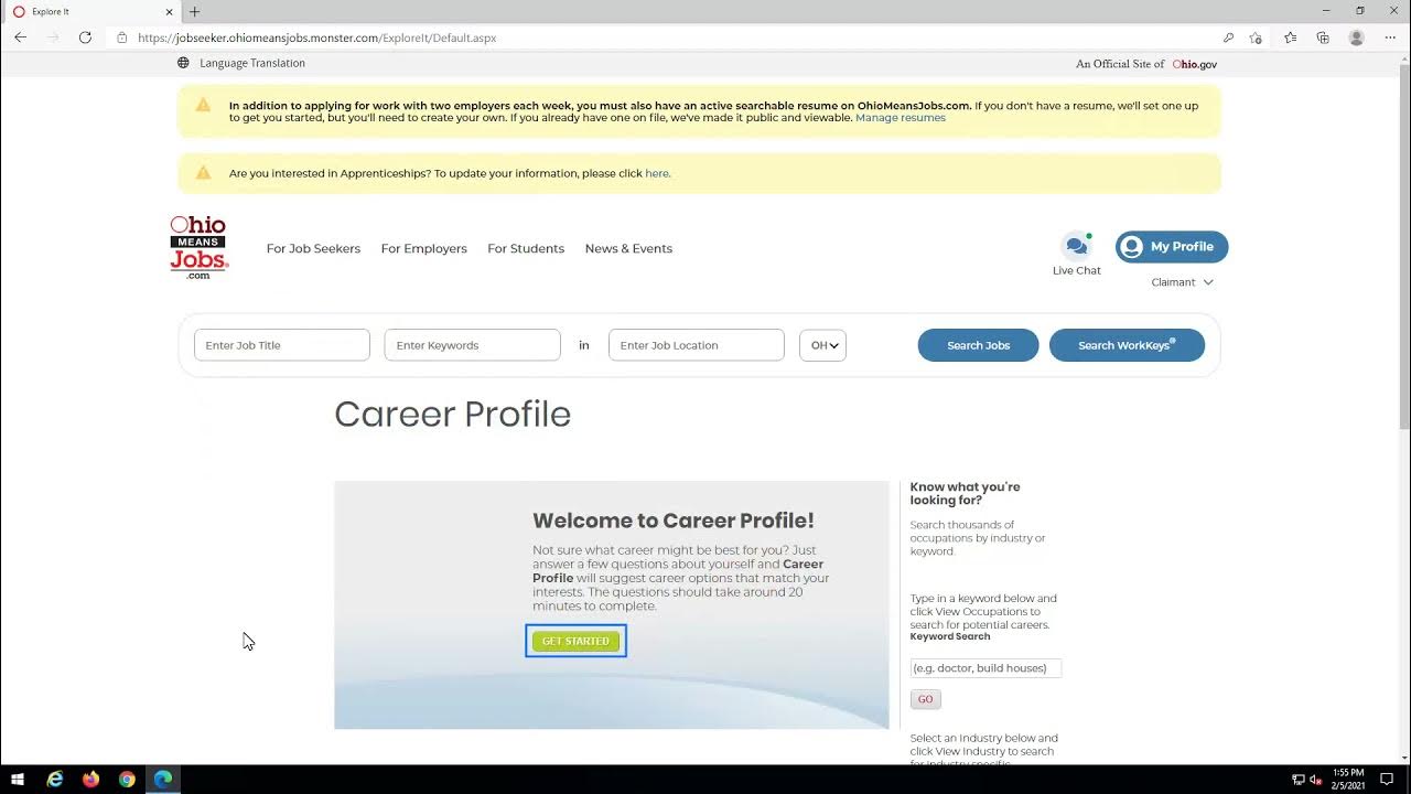 OhioMeansJobs.com Career Profile - YouTube
