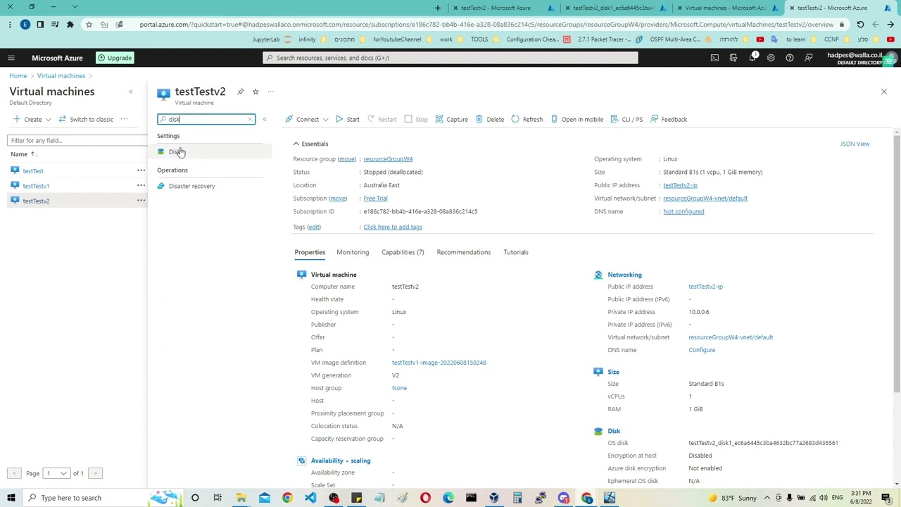 Download to local pc VM disk from Azure. (vhd file) - YouTube