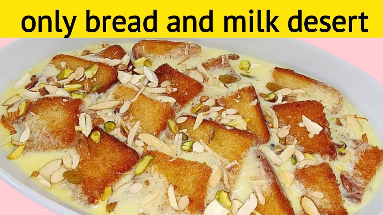 15 minute desert recipe/only milk and bread desert recipe/quick and ...