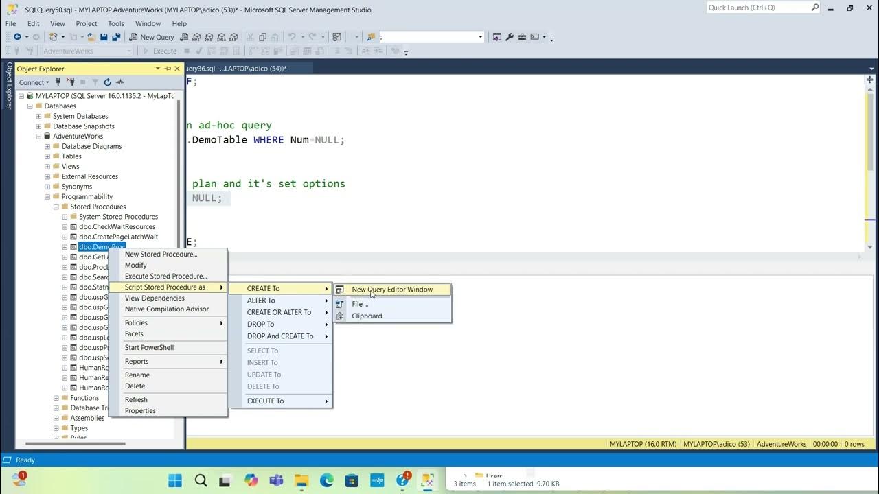 Ansi_nulls, stored procedures and ad-hoc queries (Hebrew edition) - YouTube