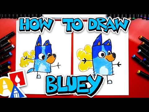 How To Draw Bluey From The Dragon Episode | Safe Videos for Kids