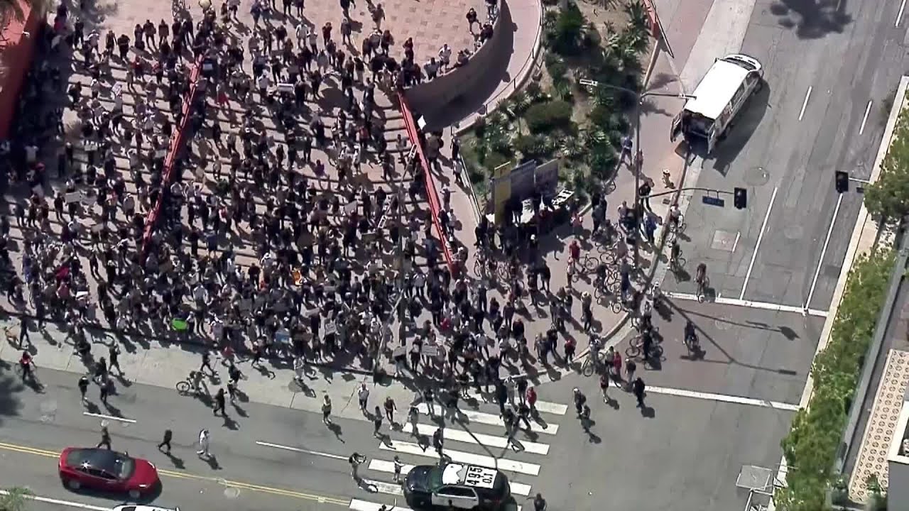 WATCH: LAPD Patrol Vehicle Hits Protester In Downtown LA's Pershing ...