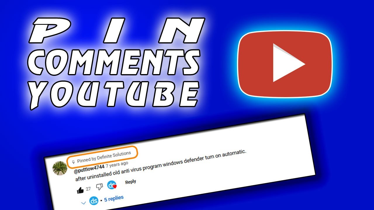 How to PIN Comments on Youtube - PIN Youtube Comments #youtubetutorial ...