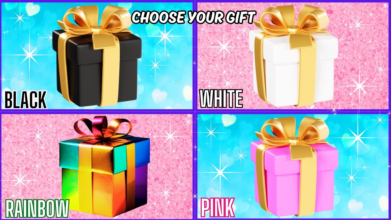 Choose Your Gift! Black, White, Rainbow and Pink 4 Giftbox challenge ...