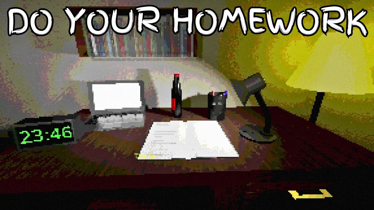 DO YOUR HOMEWORK HORROR GAME......(short horror game) - YouTube