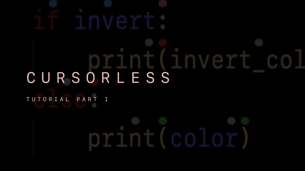 Cursorless tutorial part I - YouTube
