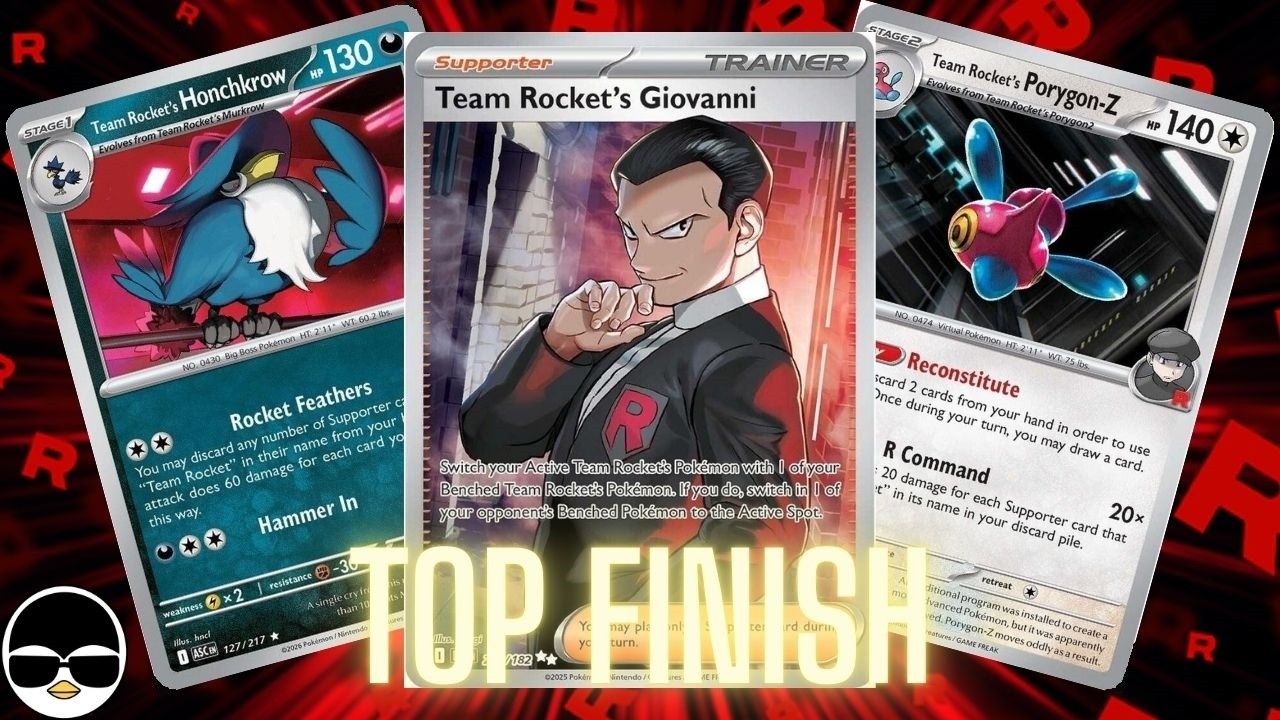 Team Rocket's Honchkrow Rotation Ready and Tournament Top Finish! - YouTube